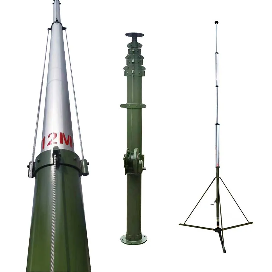 12m Portable Manual Lifting Mast Yagi Antenna Telescopic Mast By Hand ...