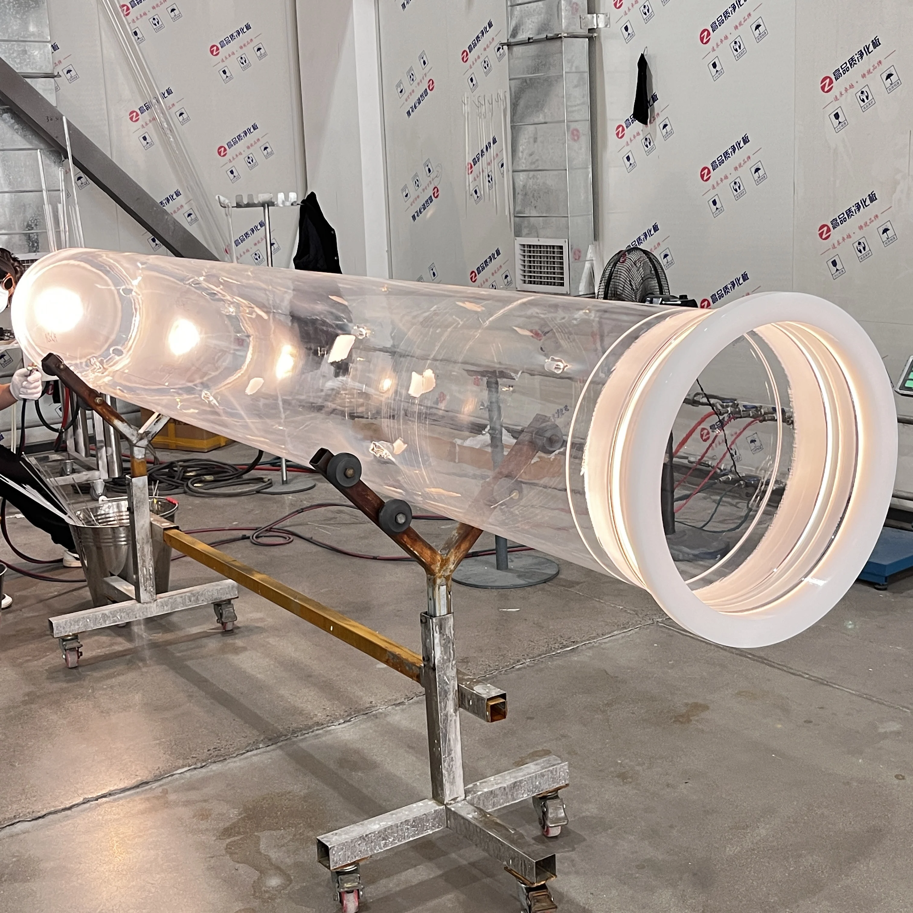 Large Diameter Quartz Tube Negative Pressure Tube High Temperature ...