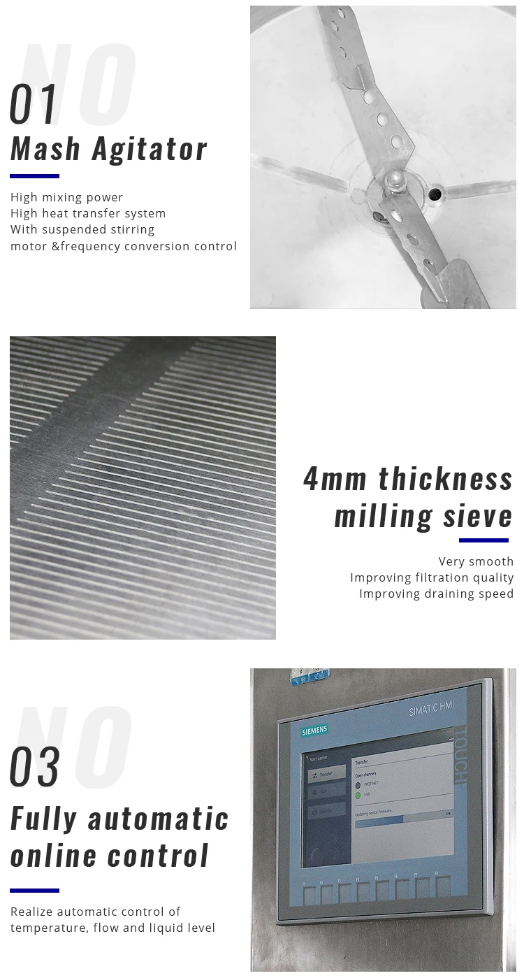 Stainless Steel 304 Beer Production Line - 5000L Capacity