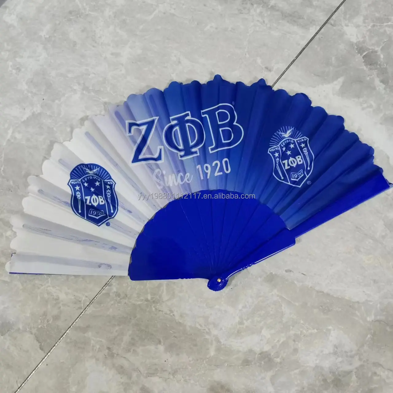 23x42cm 27x52cm 33x65cm Zeta Phi Beta Sorority Folding Plastic Hand Fan ...