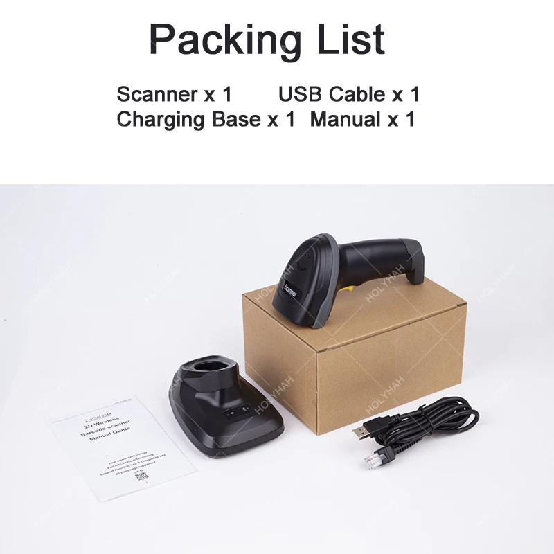 Holyhah A66dz New Blue Tooth 2.4g Wireless 2d Barcode Scanner With ...