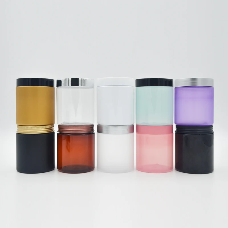 8oz clear Plastic Luxury Cosmetic Body Scrub Containers Body Butter ...