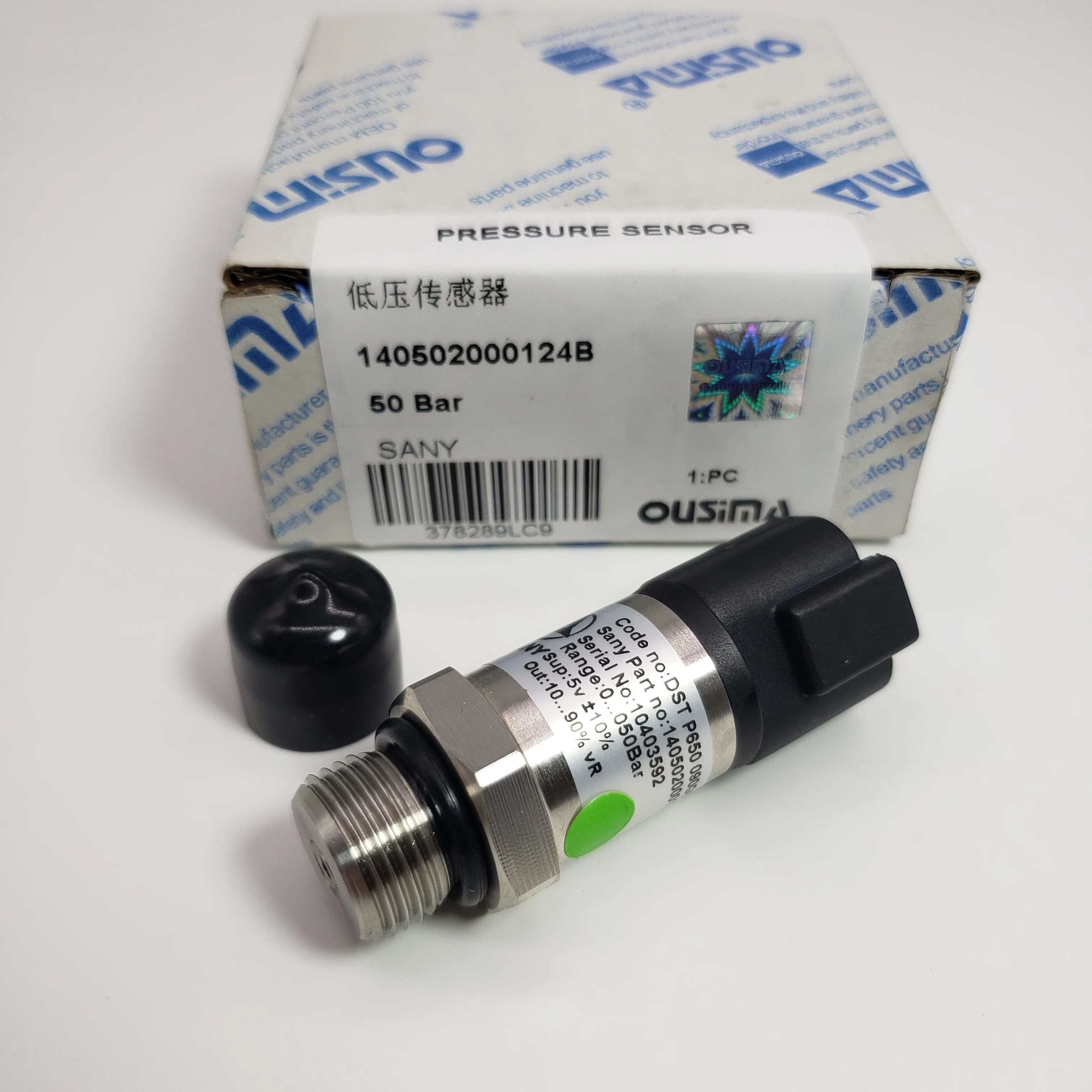 SANY Part Pressure Sensor 140502000124B - 50 Bar Precision