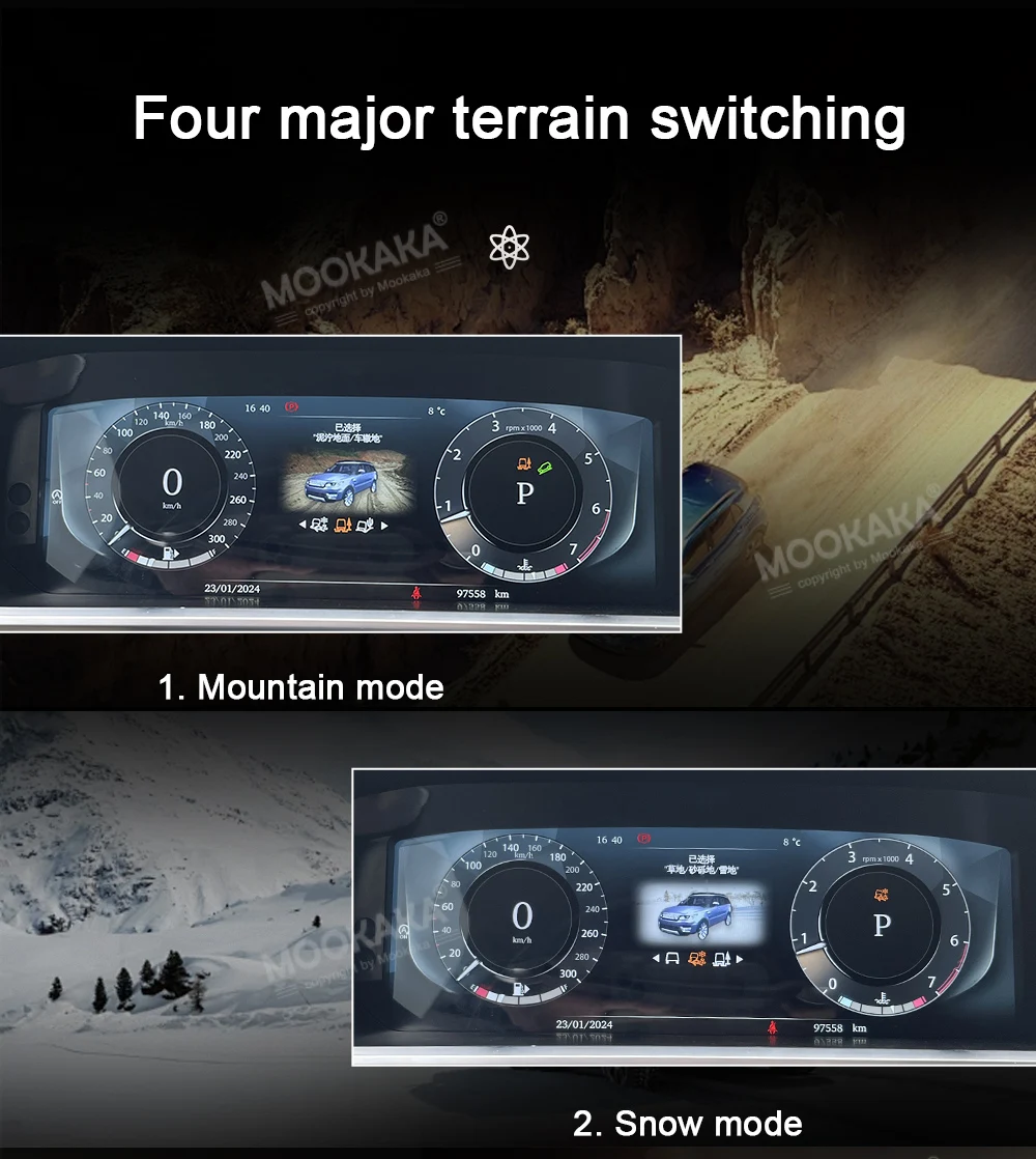 Mookaka 12.3'' LCD Car Dashboard for Range Rover L405/L494