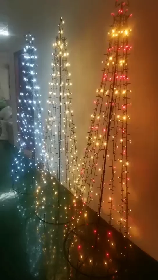 6ft Led Remote Control Christmas Tree Light With Star Decoration ...