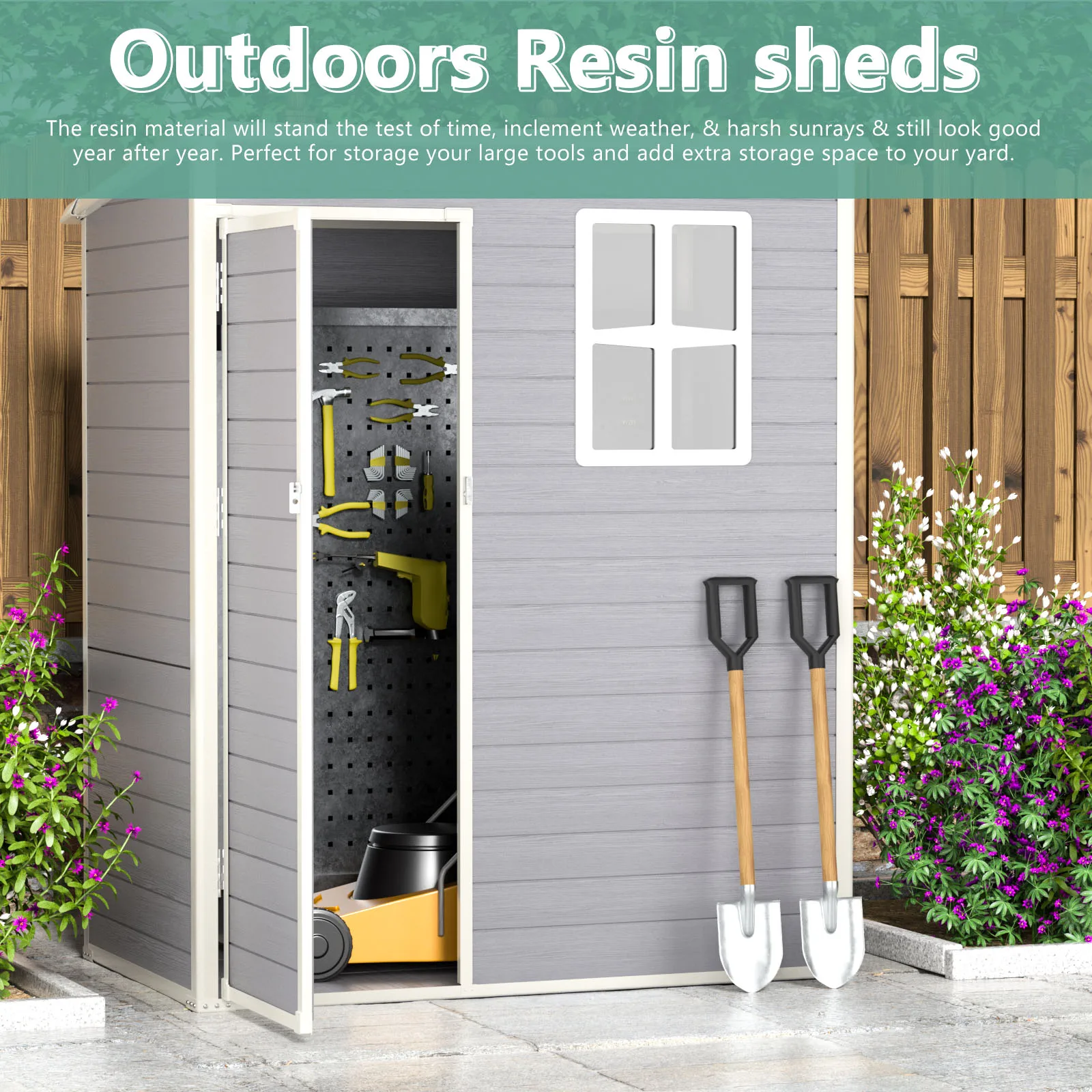 3*5ft Wholesale Outdoor Wooden Style Garden Storage Container Bins ...