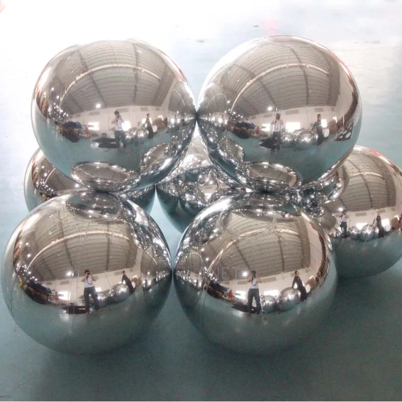 Giant Double Layer PVC Floating Mirror Balloon Sphere Disco Shiny ...