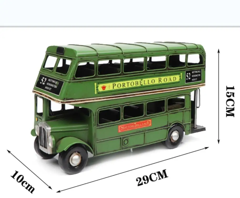 Handmade Vintage Vehicle Travel Bus Model Car Model Factory Custom Home ...