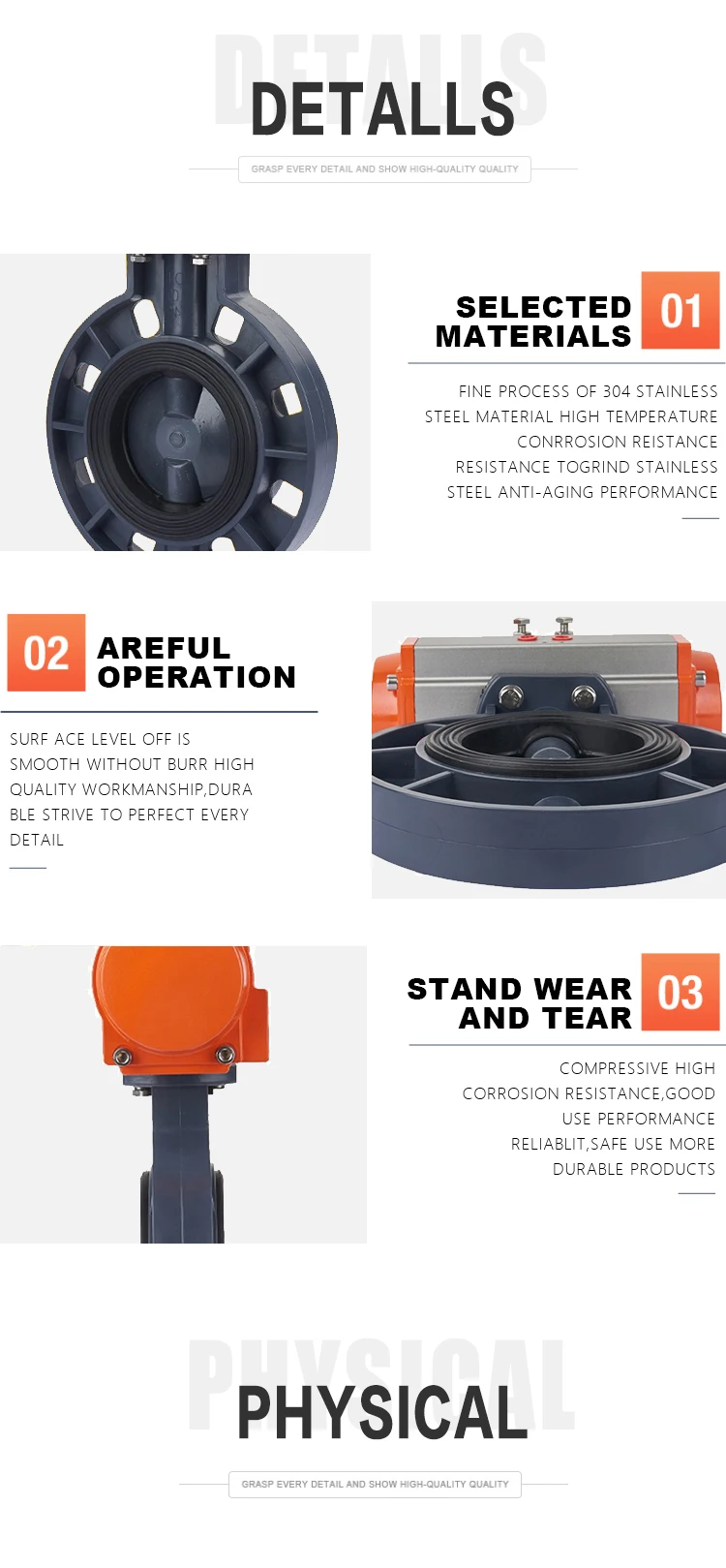Zero Leakage PVC UPVC CPVC PPH Plastic Butterfly Valve