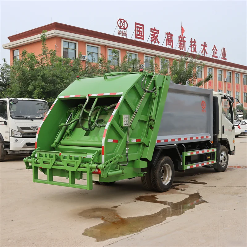 Foton H2 Compressed Garbage Truck After Domestic Garbage Cleaning ...