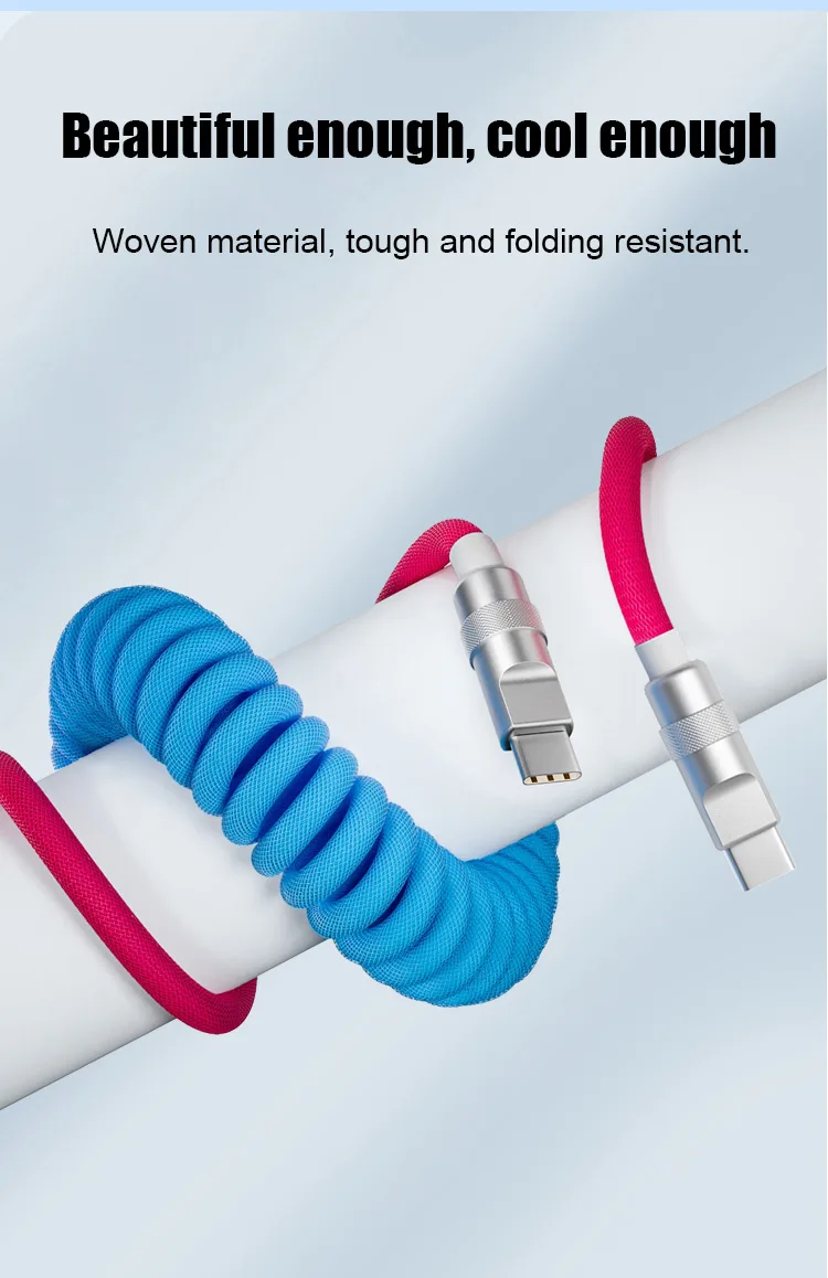 Desktop Computer Aviation Connector Coil Charging Cable Spring Wire ...