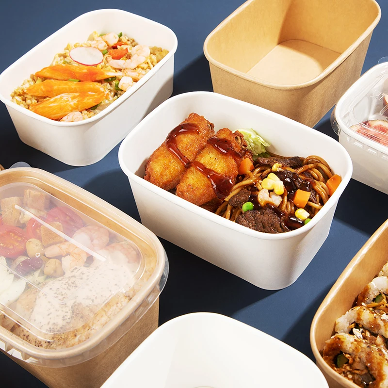 Kraft Paper Bowl Takeout Boxes - Eco-Friendly & Customizable