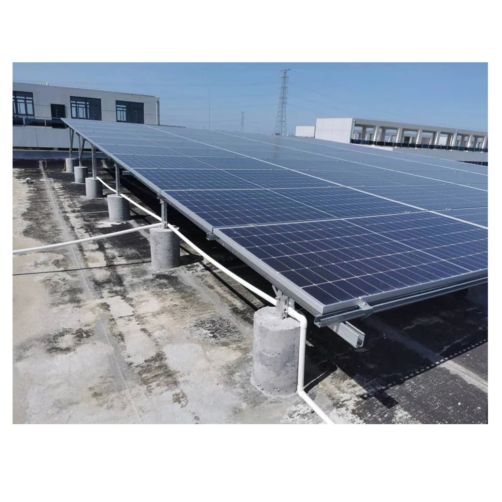 Galvanized Steel Pole Stand Mounting Bracket Solar Panel Ground ...