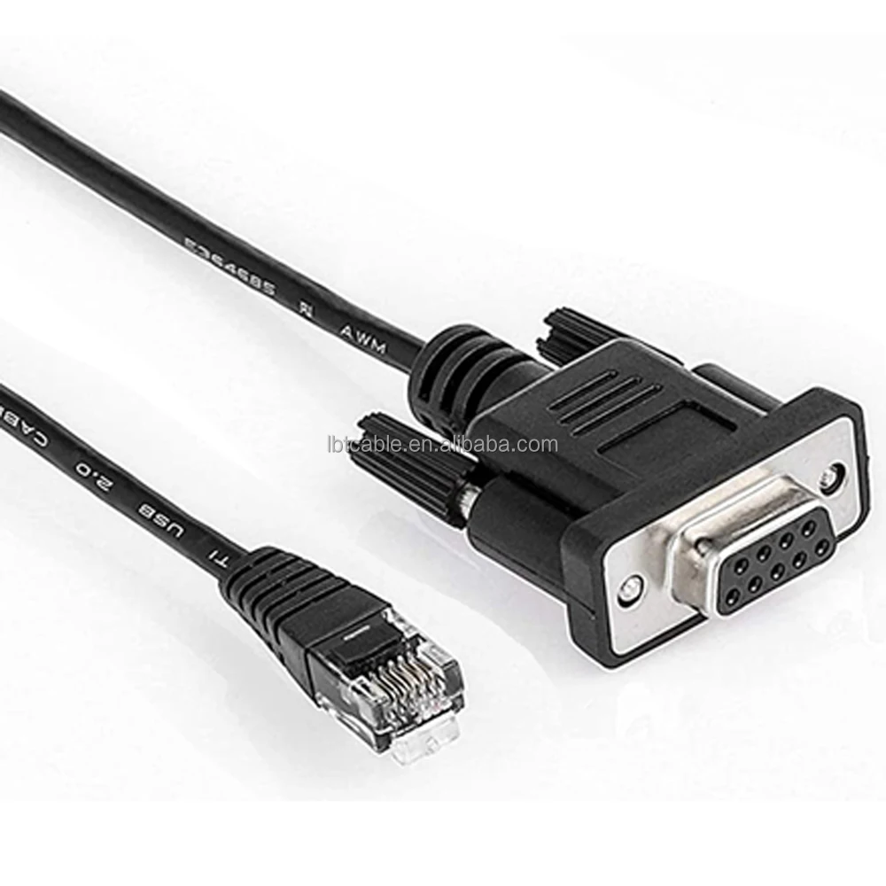 RS232 DB9Pin hembra a RJ11 RJ12 6P6C Cable de consola serie de red LAN| Alibaba.com