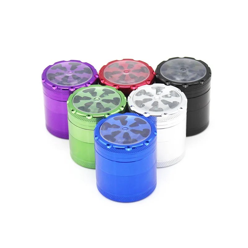 New 40 Mm Four-layers Manual Smoke Grinder Skylight Metal Smoke Grinder ...