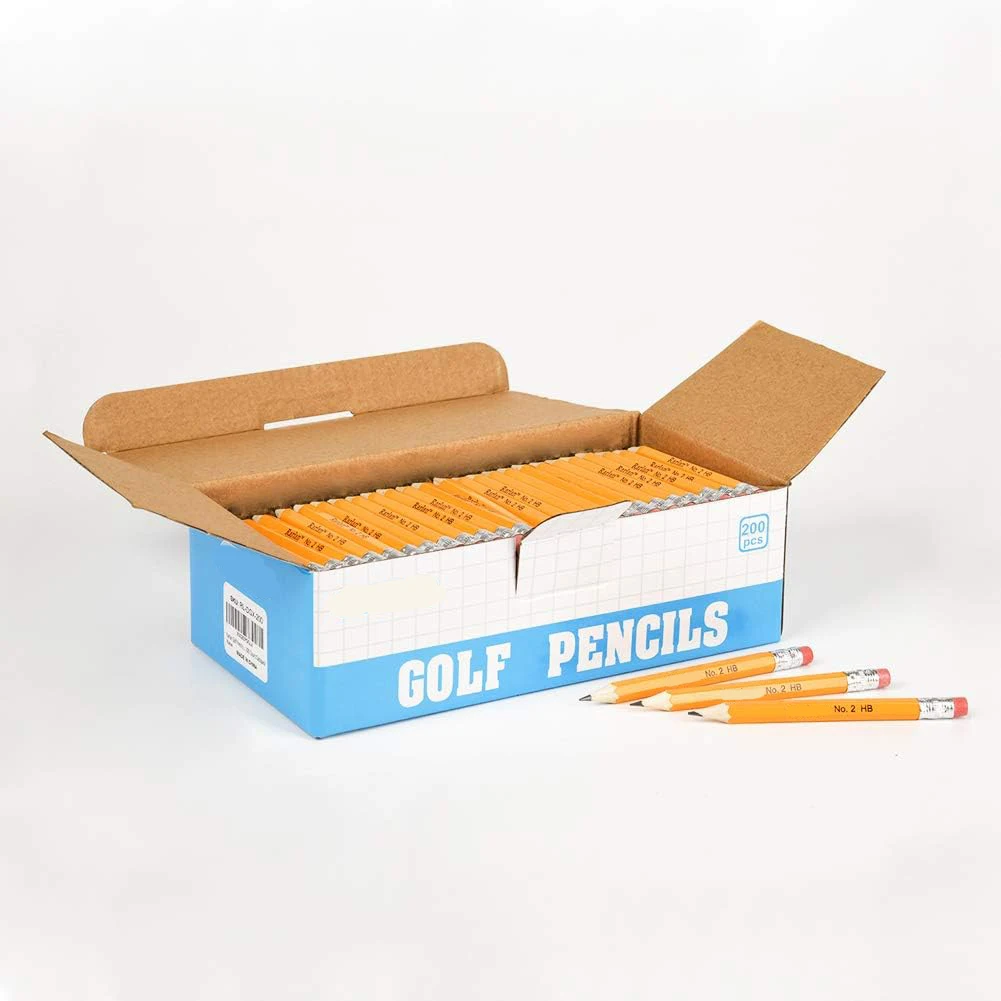 Promotional Custom Logo 200 Pieces Hexagon Wooden Pencil 3.5 Inch Hb ...