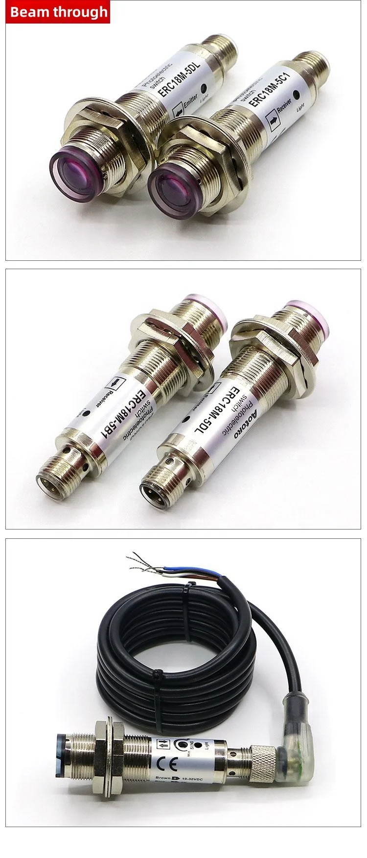 12v Photoelectric Erc18m-ds30c1 Npn Sensor Wireless Cheap Price Outdoor ...