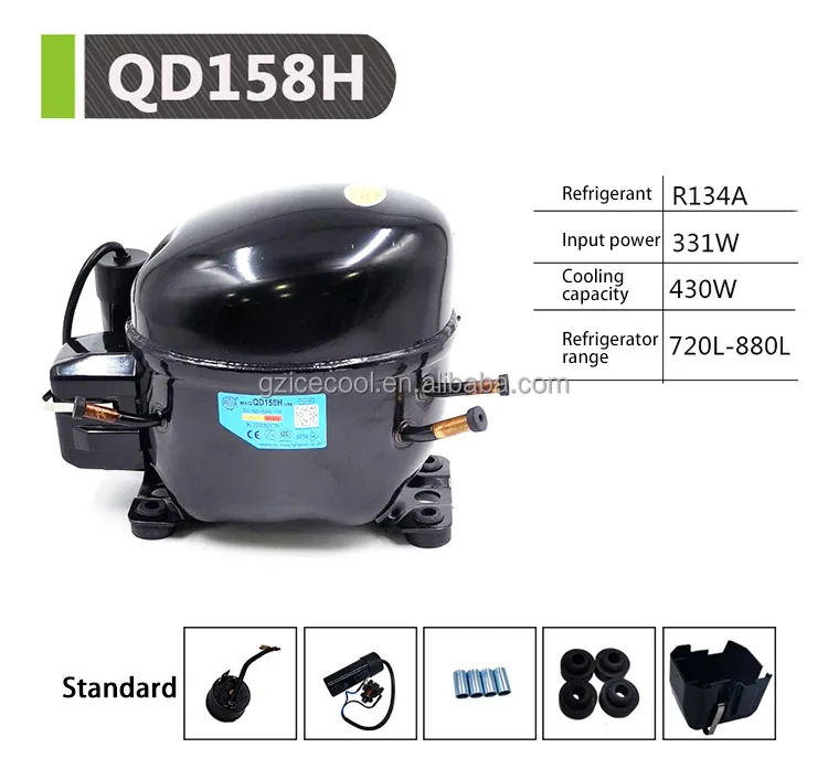 3/8HP+ R134a Refrigerator Compressor QD158H - Reliable Replacement for ...