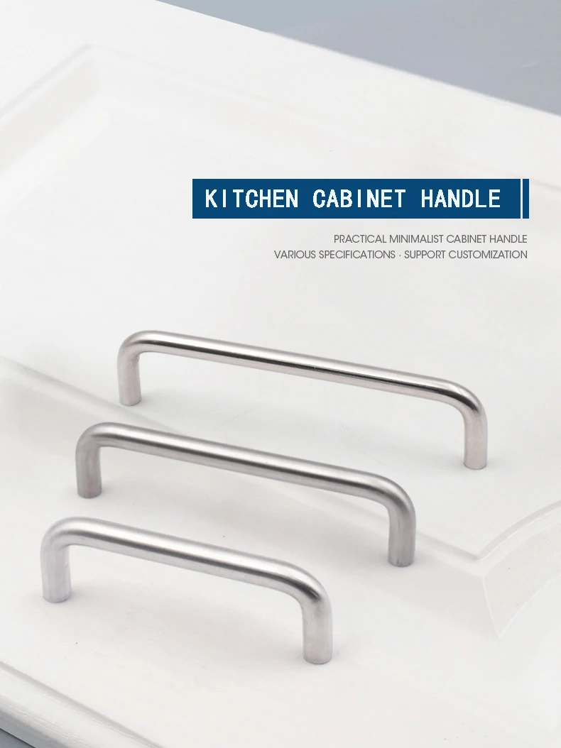 Stainless Steel U-Shaped Handles for Kitchen & Furniture