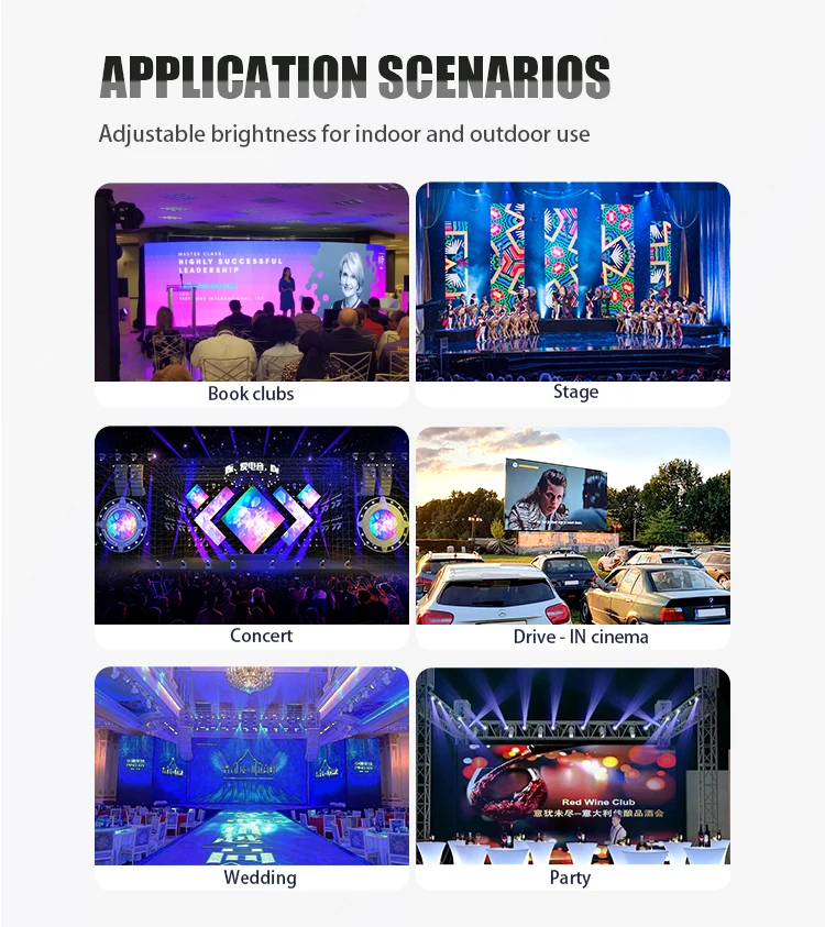 Stage Background Video Dj Booth Led Screen Full Color Events Movable ...