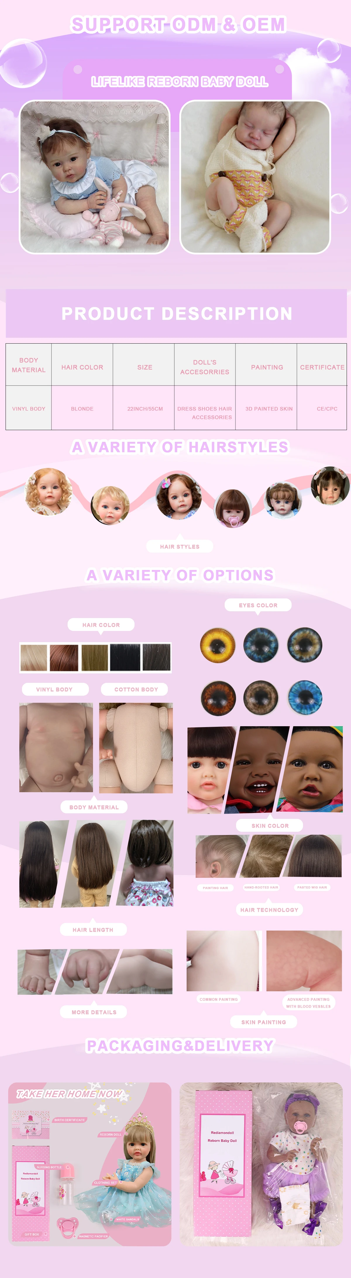 Realistic Full Vinyl Washable Alive Reborn Bebe Dolls Real Life Dolls ...