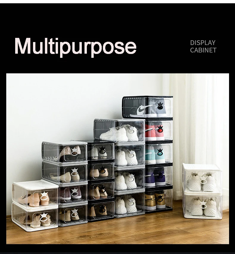 Household Shoe Organization Front Door Cheap Plastic Shoe Box Dust ...