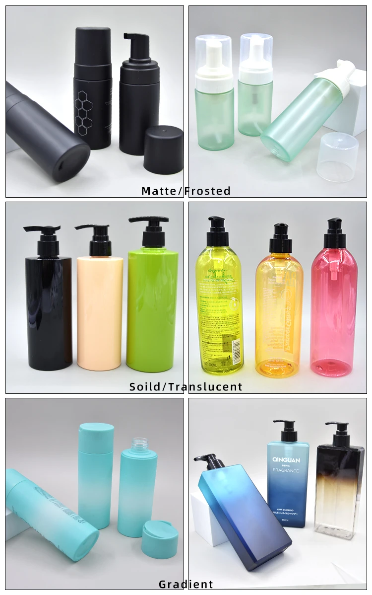Wholesale Hdpe Soft Touch Square Plastic Packaging Shampoo Bottles For ...