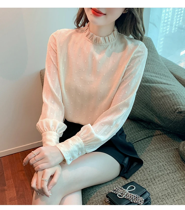 Spring Long Sleeve Blouse Women Blusas Mujer De Moda 2022 Stand Collar ...