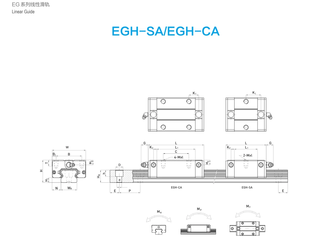 EGH15CA Electric Aluminum Slide Rails Low Assembly Linear Guides Nice Price Guid Circular Saw ...