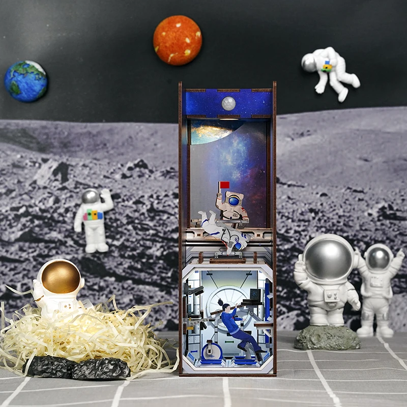 Tonecheer Space Station Modern Home Decor Book Nook Diy 3d Wooden ...