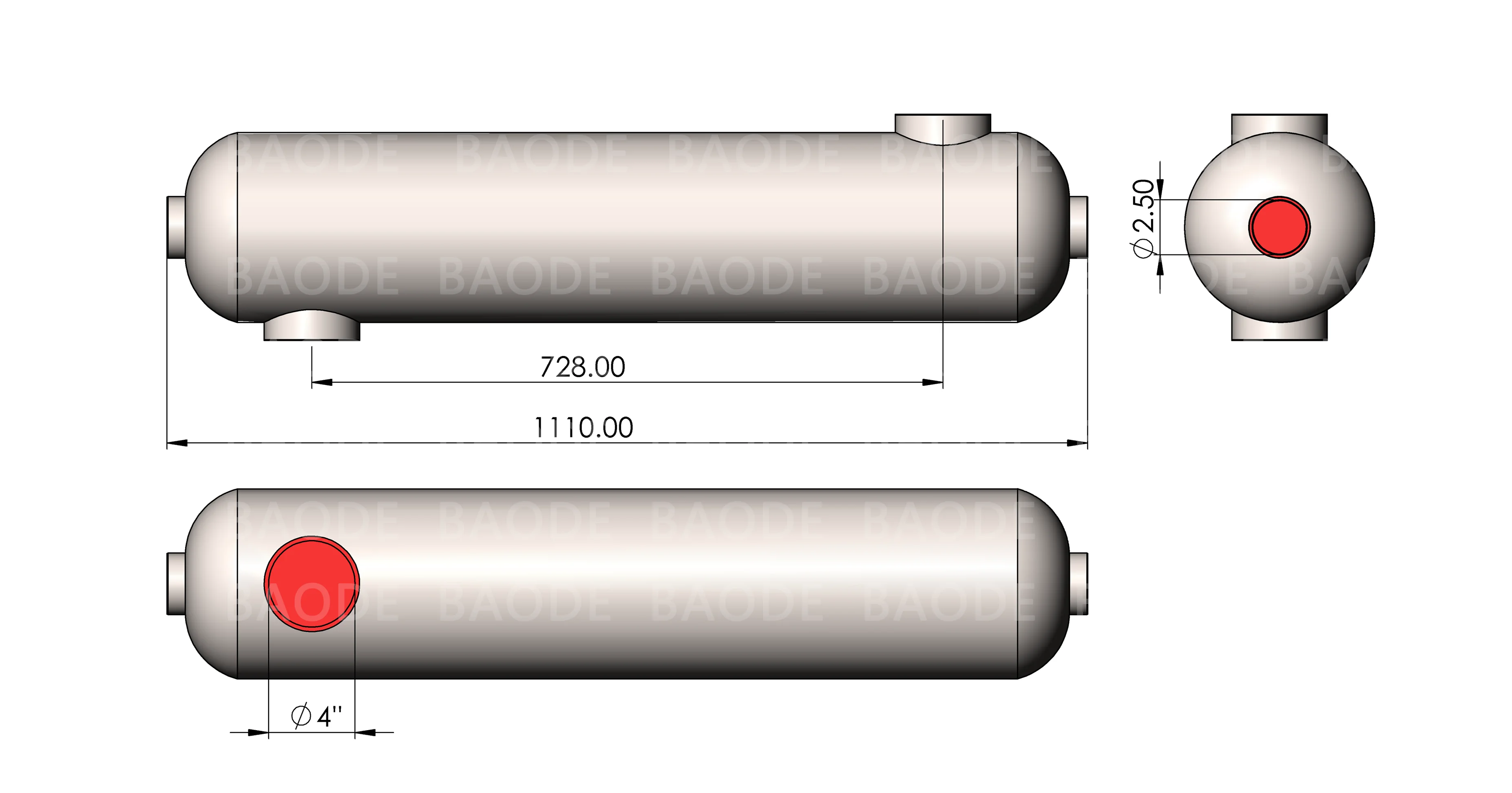St1350 Industrial Heat Exchanger Price Water Chiller Shell & Tube Heat Exchanger For Swimming ...