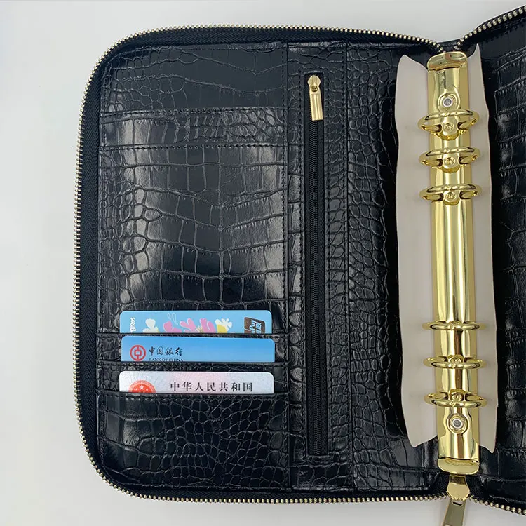 Custom Logo Luxury Planner A5 Luxury Glossy Crocodile Leather Planner ...