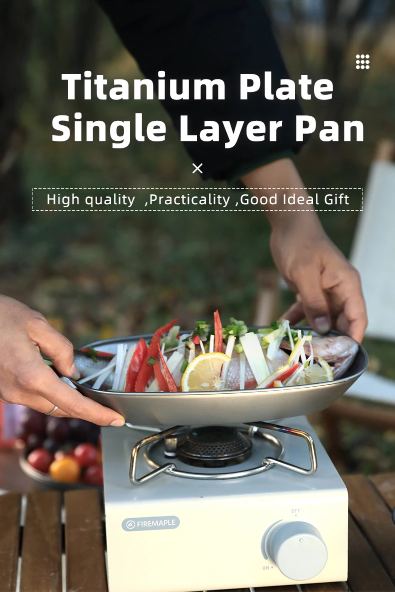 Titanium Camping Baking BBQ Plate - Ultralight & Versatile
