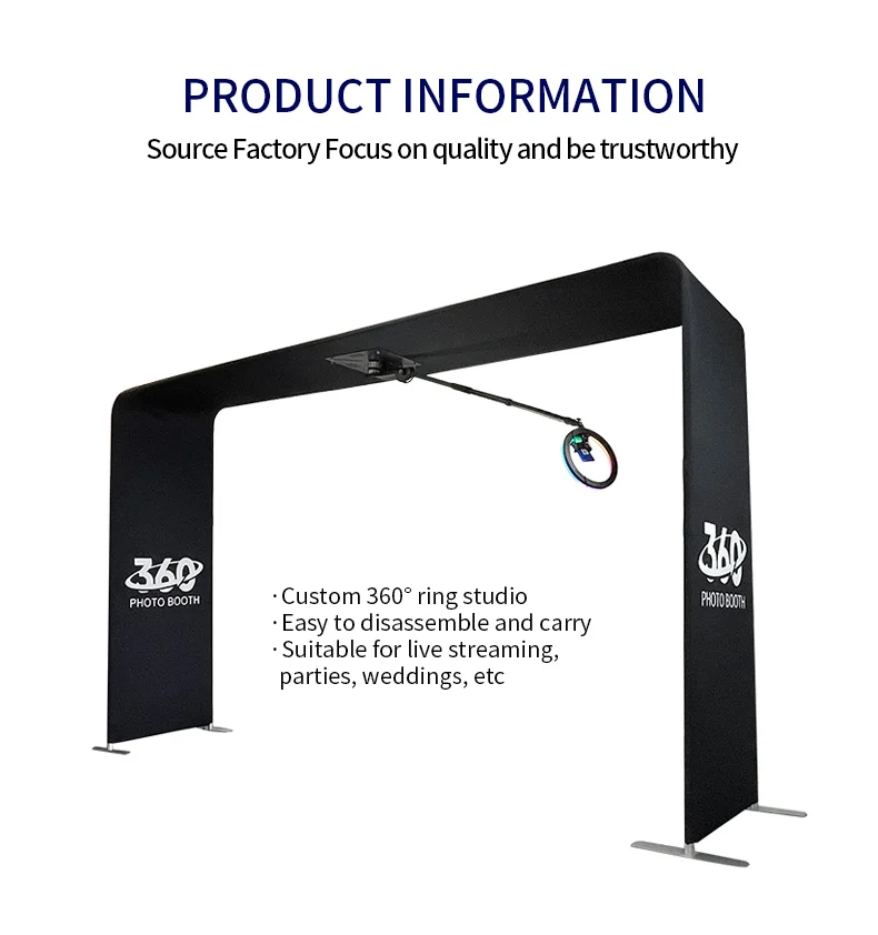 Overhead 360 Photo Booth Backdrop Automatic Spinning Rotating Arm 360 ...