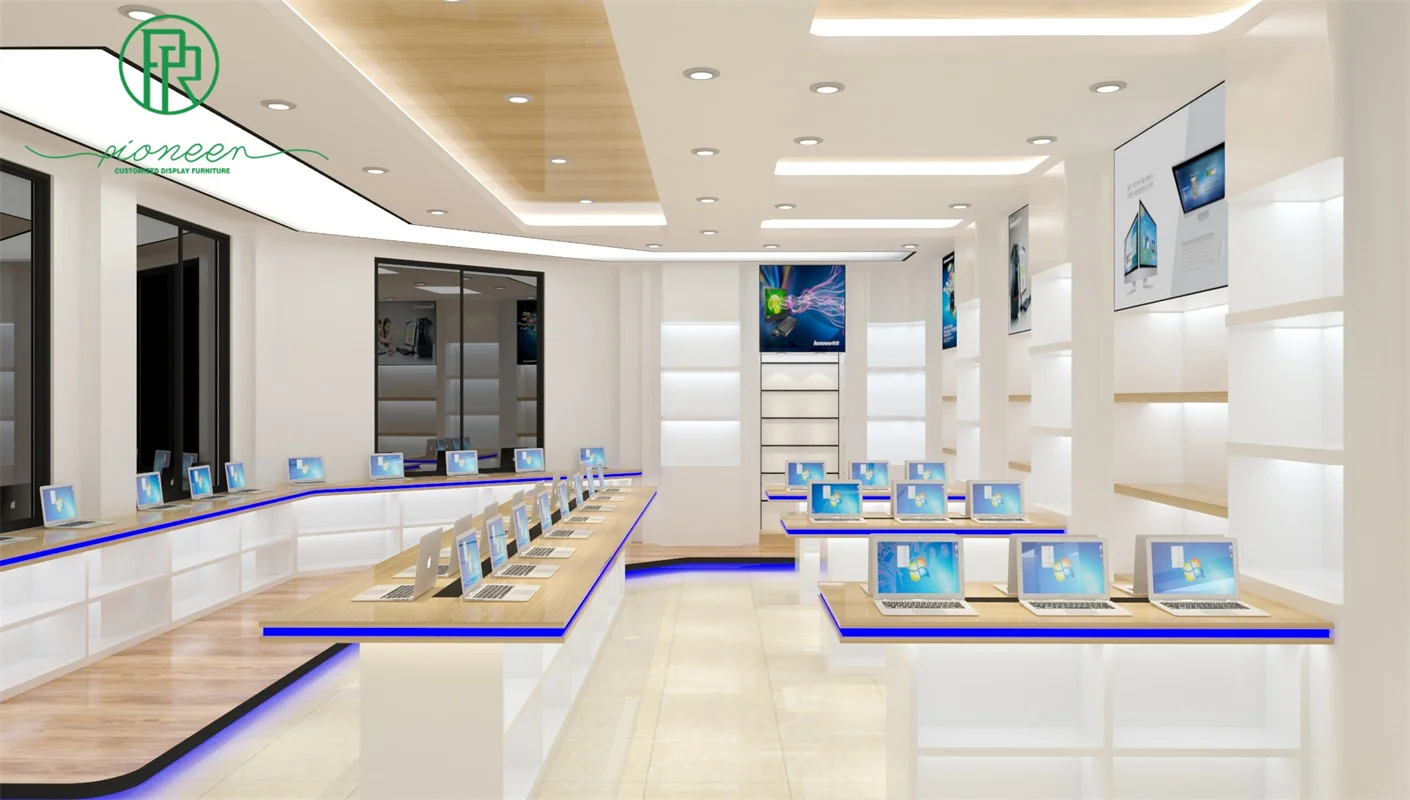 Pioneer Wooden Electronic Storage Cabinet Shopping Mall Computer Shop ...