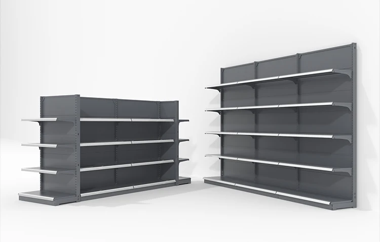 Heavy Duty Supermarket Rack with Display Shelf on Both Sides for Large ...