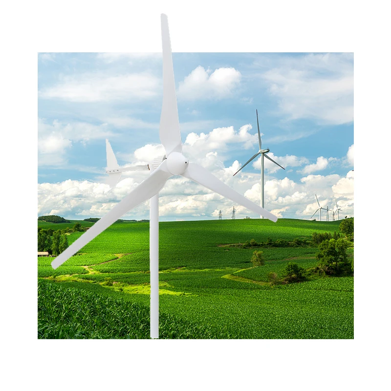 Alternative Energy Generators Horizontal Wind Turbine SK 6KW 8KW 48V 96V 220V 380V CE White PMG ...