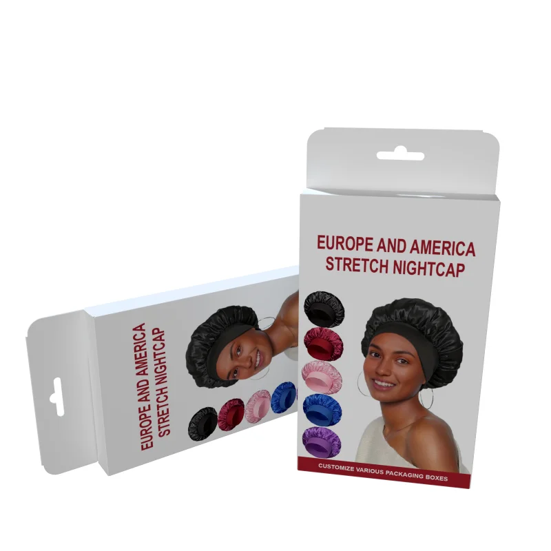 Customizable Box Size Designer Bonnet Packing Box Silky Durag Packing ...
