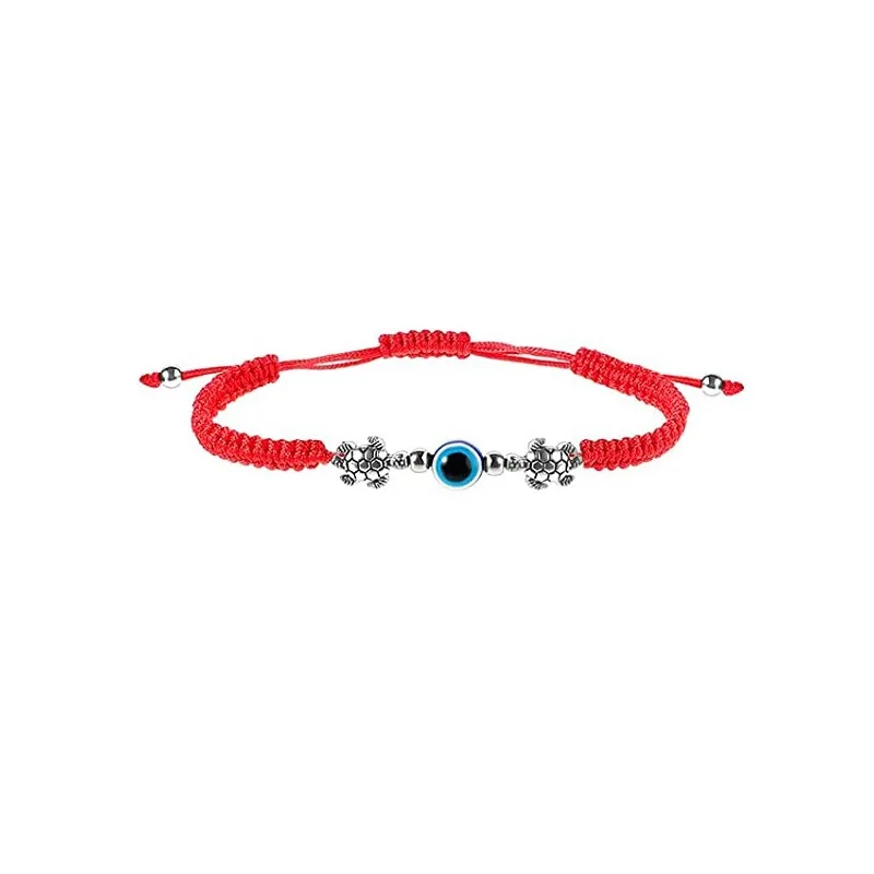 10pcs/lot Handmade Blue Eye Good Luck Pulseras 7 Knots Red String ...