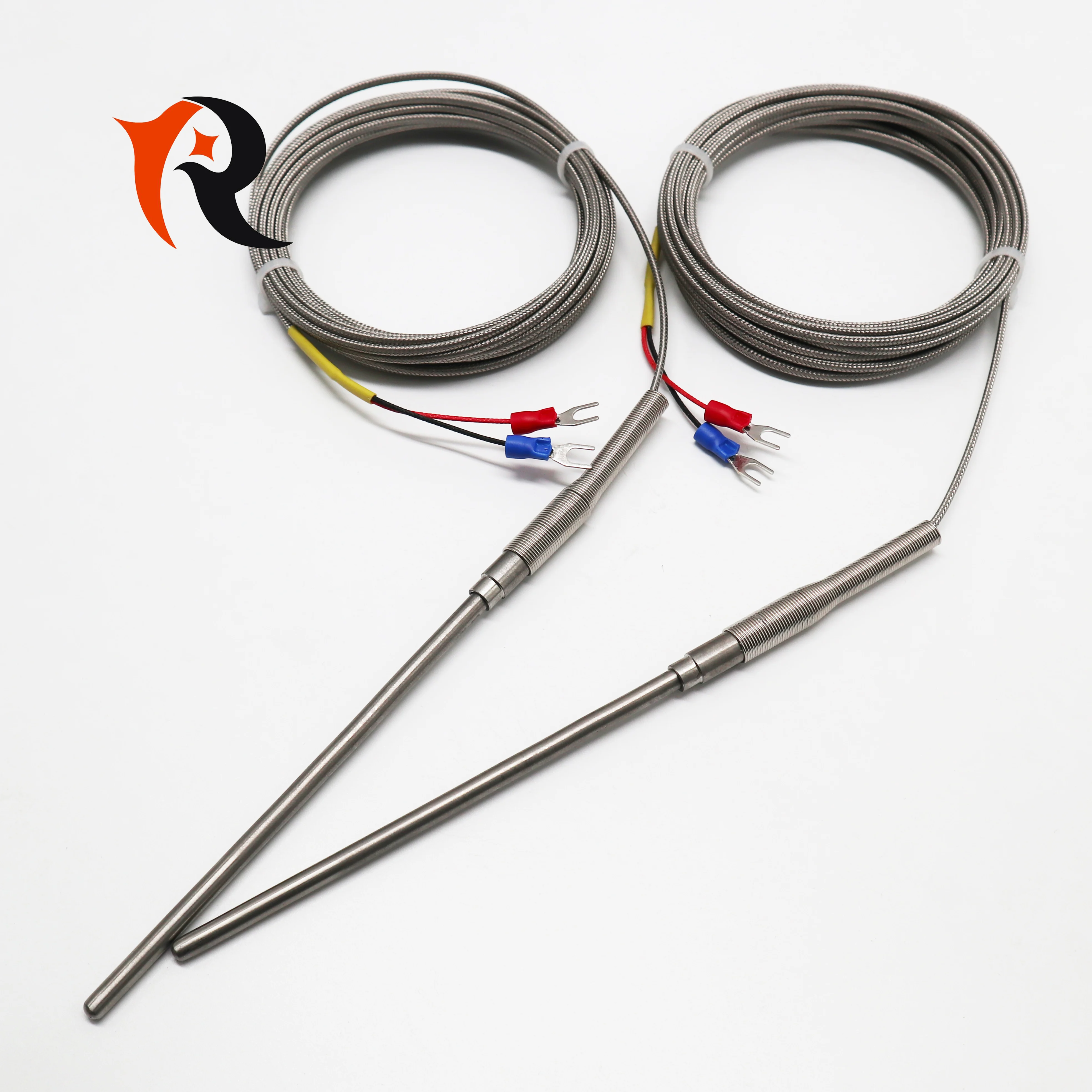 K Type/pt100 Stainless Steel Probe L Shape Pt100 With Connector - Buy Pt100 Sensor l Shape Pt100 ...