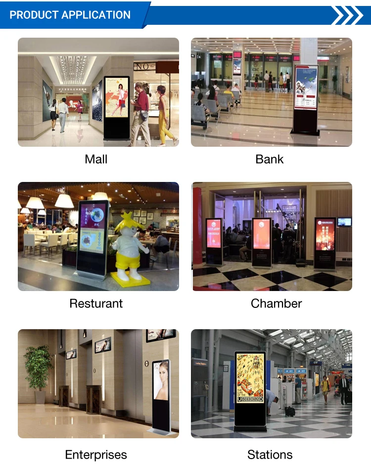 INGSCREEN Indoor Digital Poster Floor Stand LCD Touch Screen ...