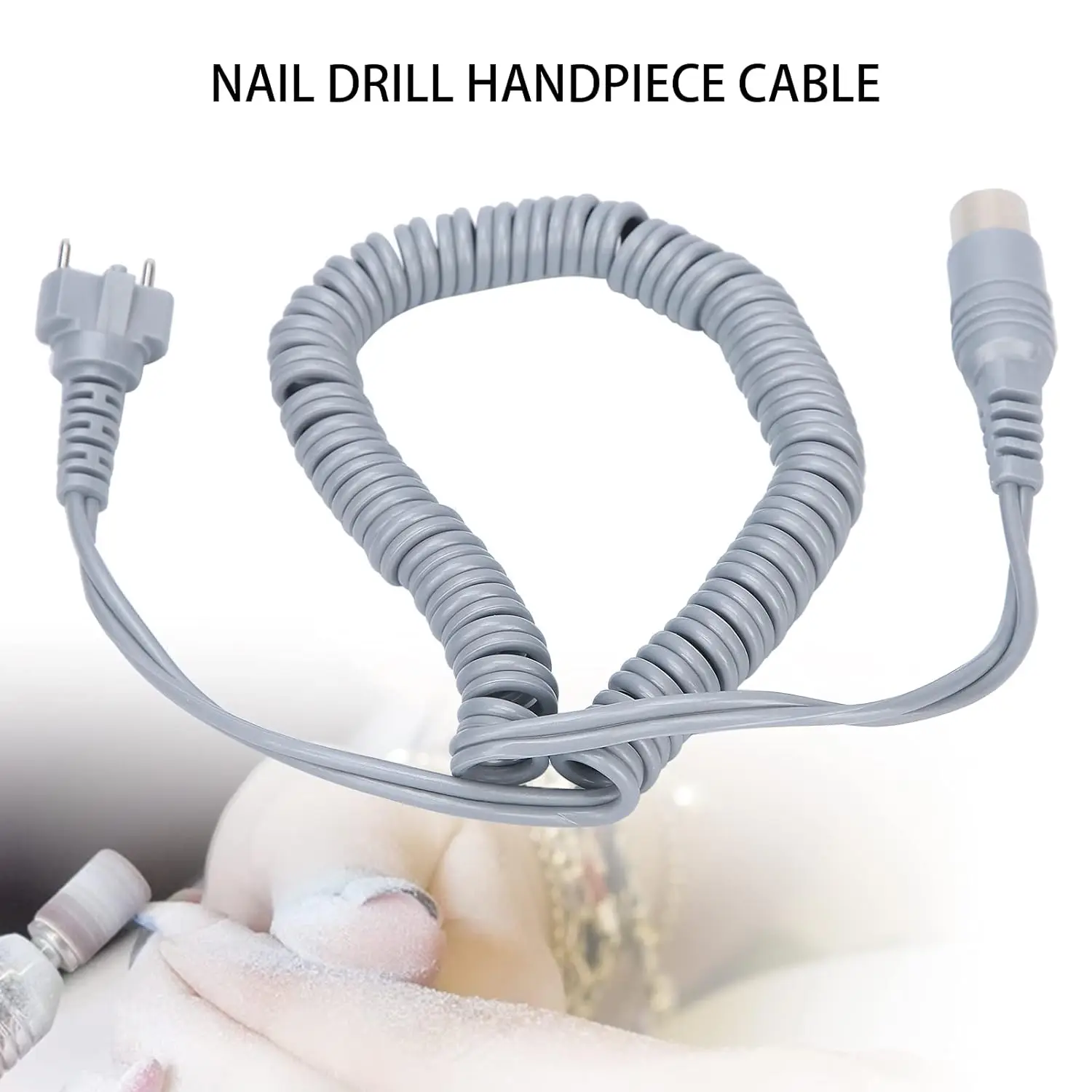 Nail Drill Handpiece Cord, Power Cable Electric Nail Drill Manicure Machine Hand Piece Cable ...