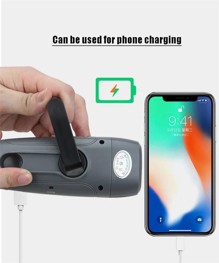 Emergency Relief AM FM Emergency Usage dynamo Hand Crank Flashlight ...