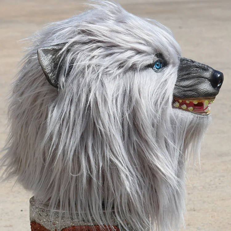 Wolf Moving Jaw Mask - Lifelike Furry Suit Headgear