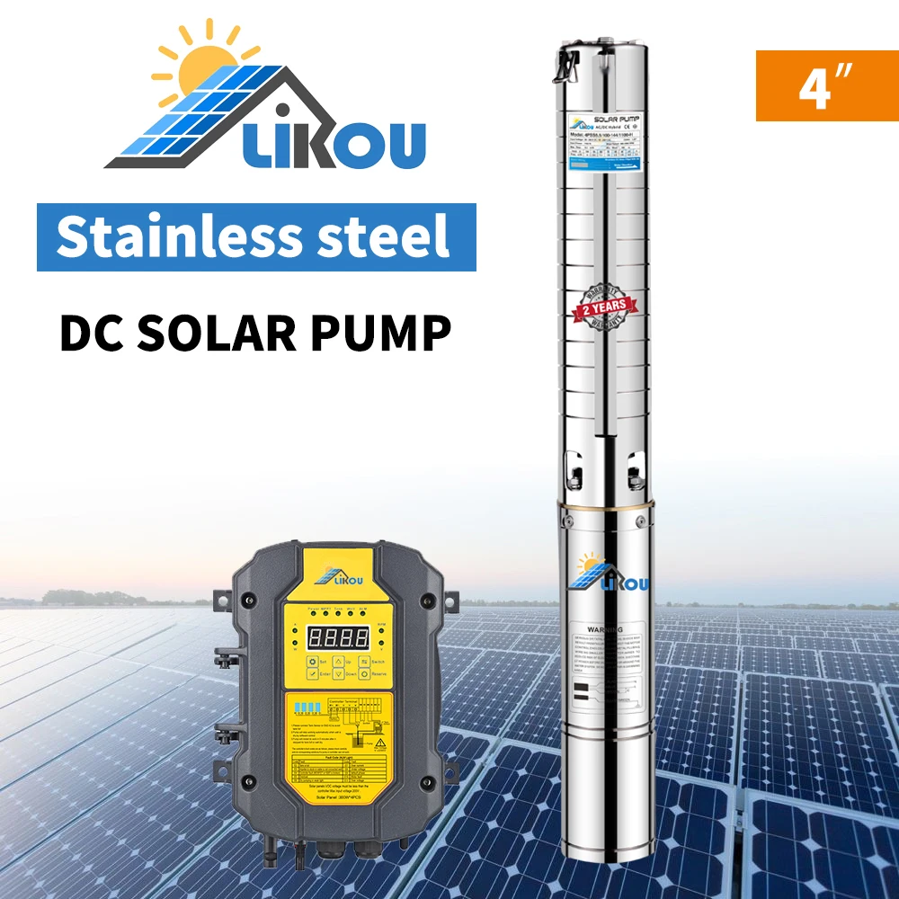 LiKou High Pressure 1500w 96V High Head Powerful Solar Farm Irrigation Water Pump Machine for ...