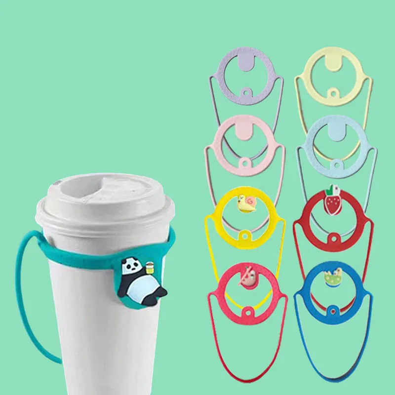 Adjustable Stretchable Silicone Cup Handle Straps Water Bottle Handle ...