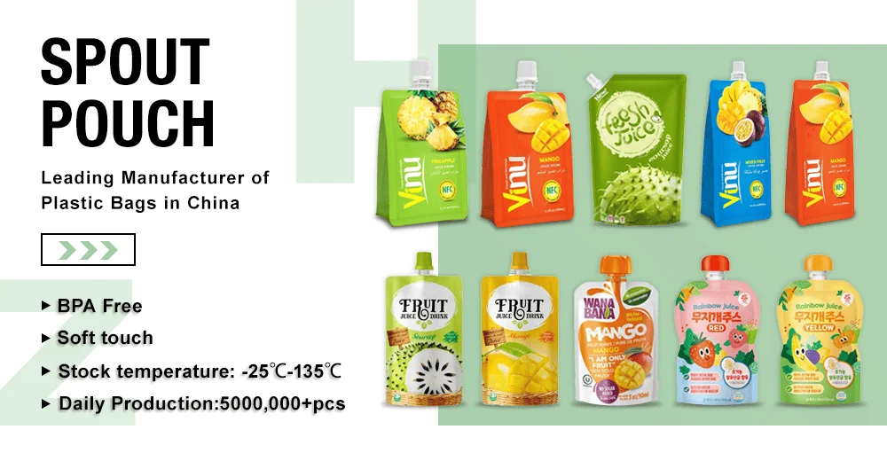 Custom Printed 100ml 120ml 200ml Plastic Juice Packaging FDA BPA Free ...