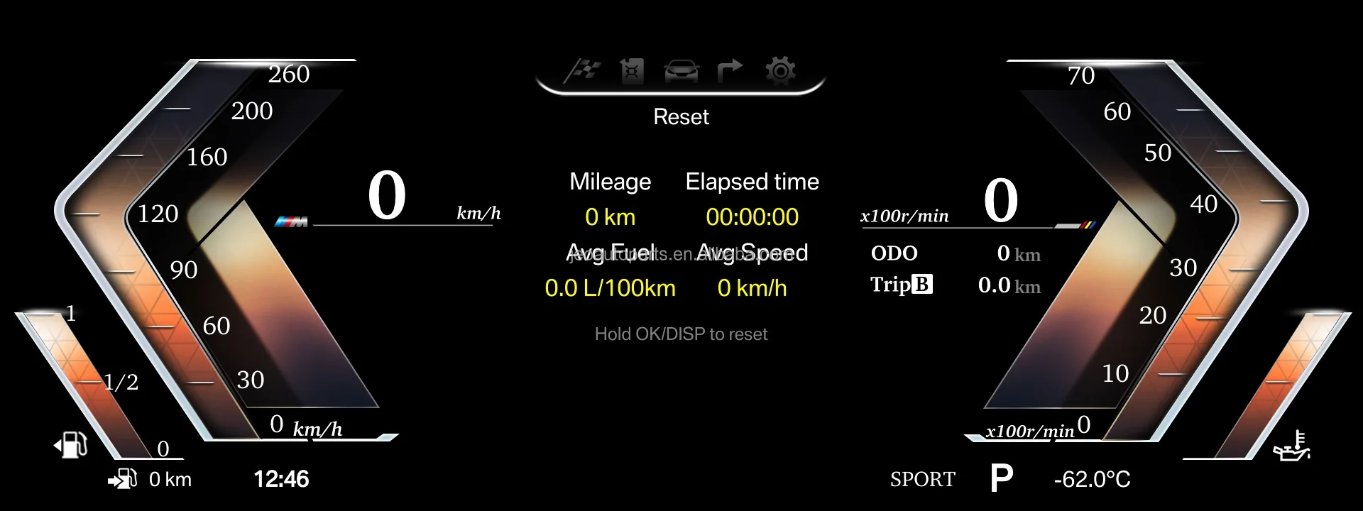 Universal Digital Gauge Cluster Virtual Cockpit Car Multimedia Player ...
