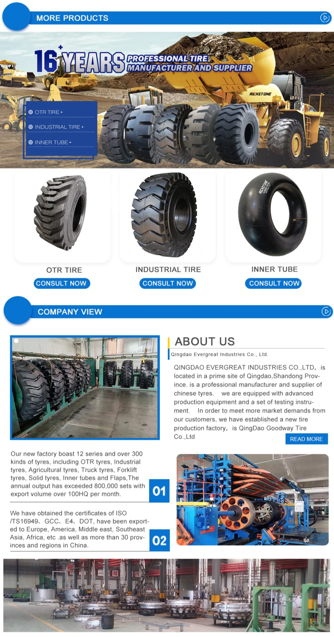 OTR Bias Tire 17.5-25 16PR E-3/L-3 Pattern for Dozers Loaders ...