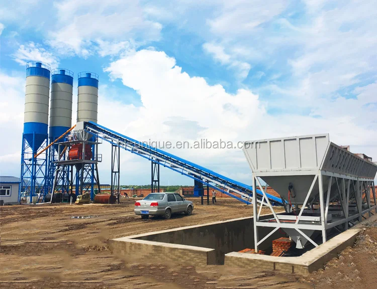 60m3 Ready Mix Concrete Plant with Portable Silo & Batching